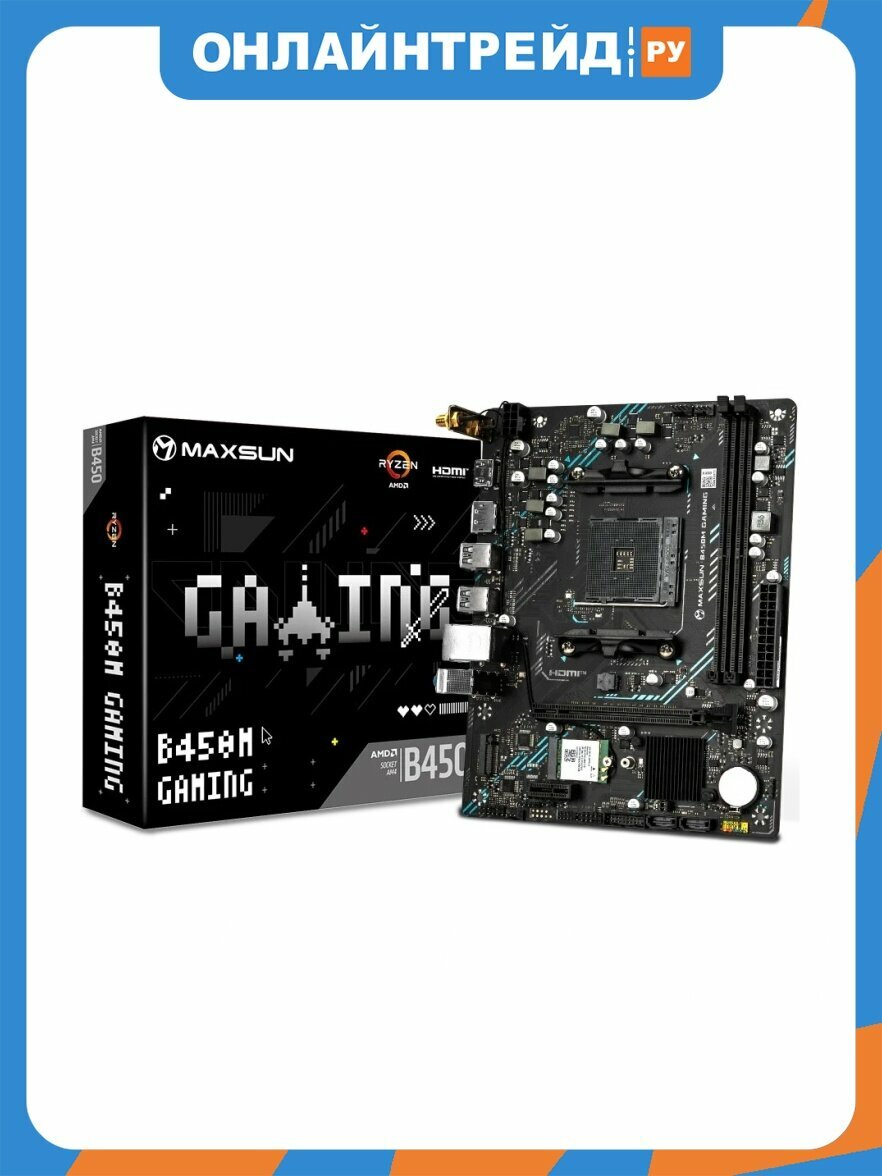 Материнская плата Maxsun MS-B450M GAMING WIFI (AM4, mATX)