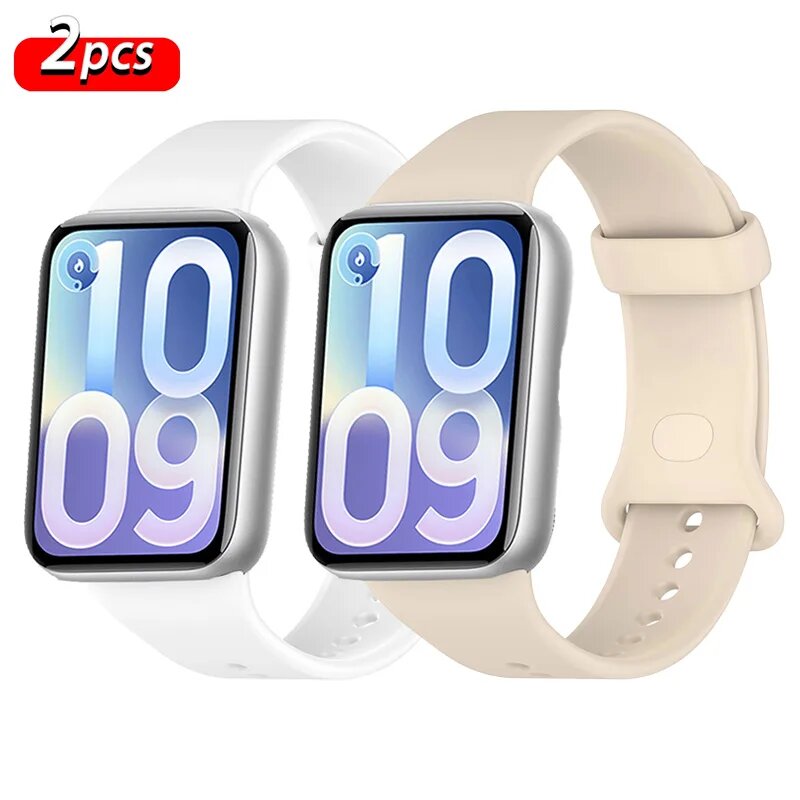 Оригинальный силиконовый ремешок для Xiaomi Mi Band 10 Pro/8 Pro/9 Pro (2 шт.) white-Starlight