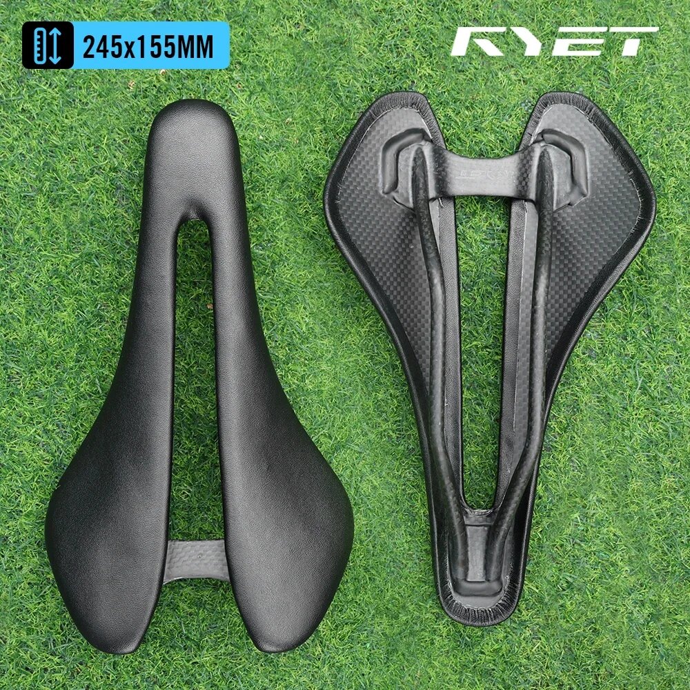 Седло RYET из углерода для шоссейных велосипедов Черный, Black 155mm