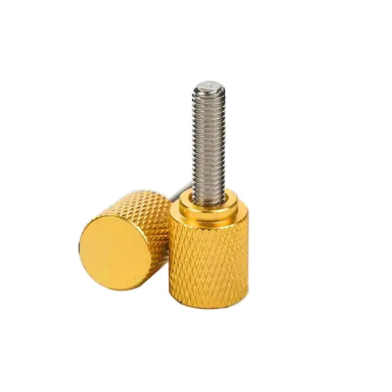 Цветной винт-барашек M4 из алюминия и нержавейки Желтый, M4x6mm, Golden