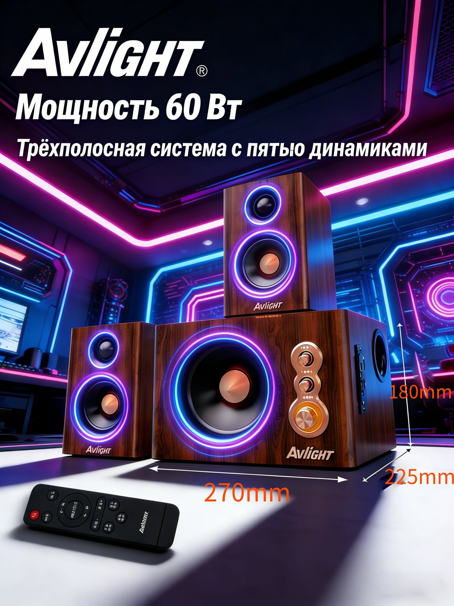 Компьютерный аудиосабвуфер 2.1, мультимедийный динамик Bluetooth, S360