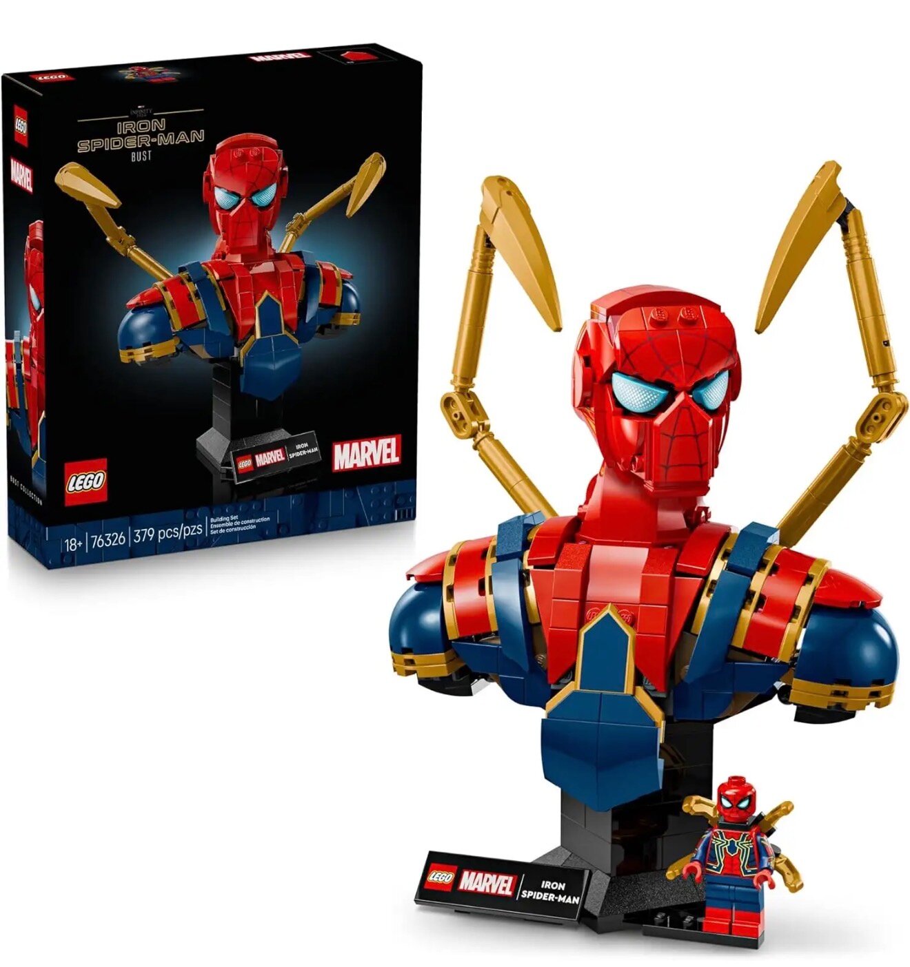Конструктор LEGO Marvel Super Heroes 76326 Бюст Железного Человека-паука, 379 дет.