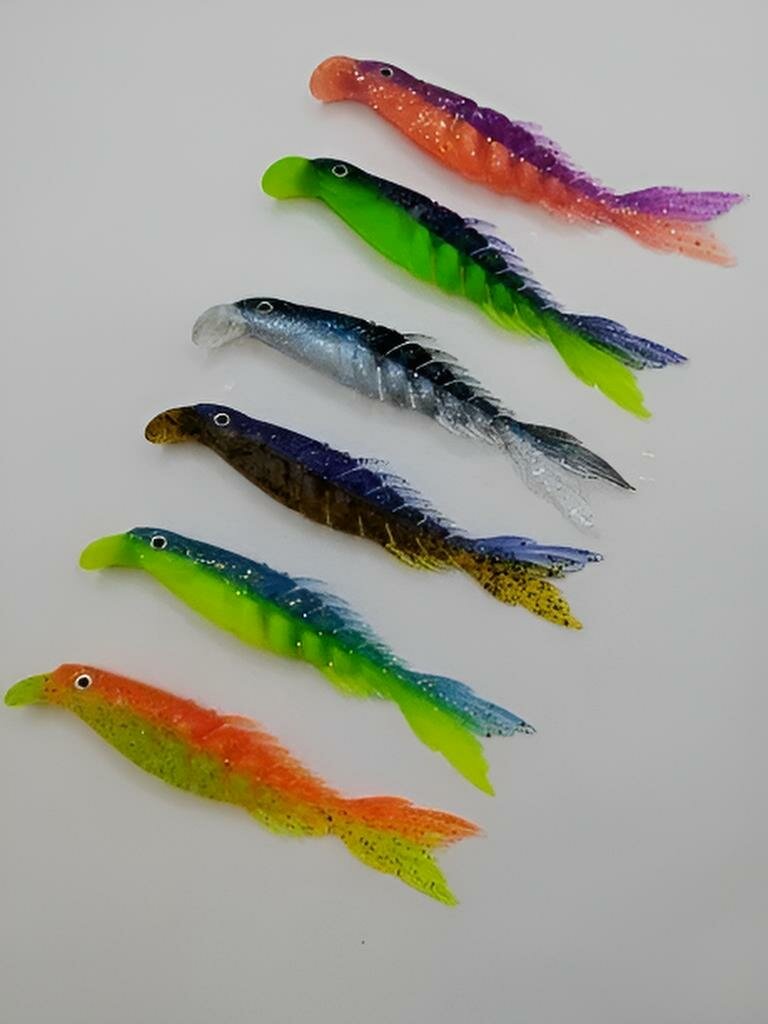Мягкая приманка Bony Fish силикон для рыбалки, набор 6шт 10см приманка на хищника (щука, судак, окунь)