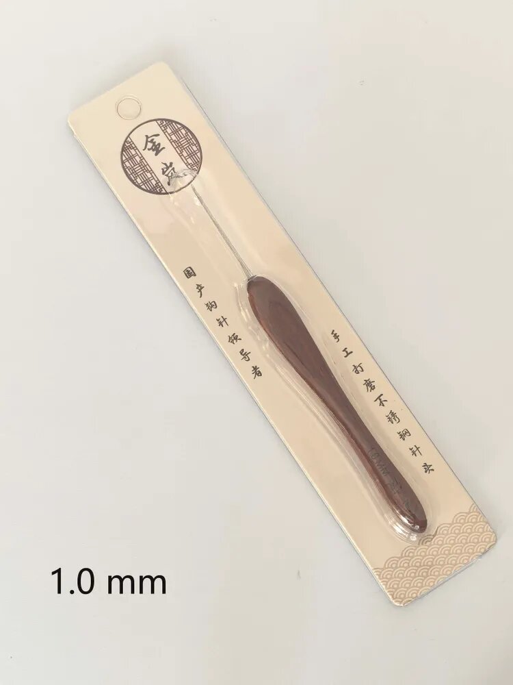 Крючок для вязания Jinlan с ручкой из красного сандала 1.0mm