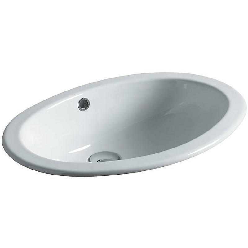 Раковина Simas Top E Lavabi D Arredo 55 S50P bi Белая, фаянс, полувстраиваемая