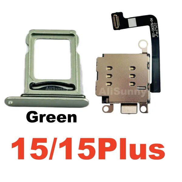 Слот SIM-карты для iPhone 15/15 Plus Green