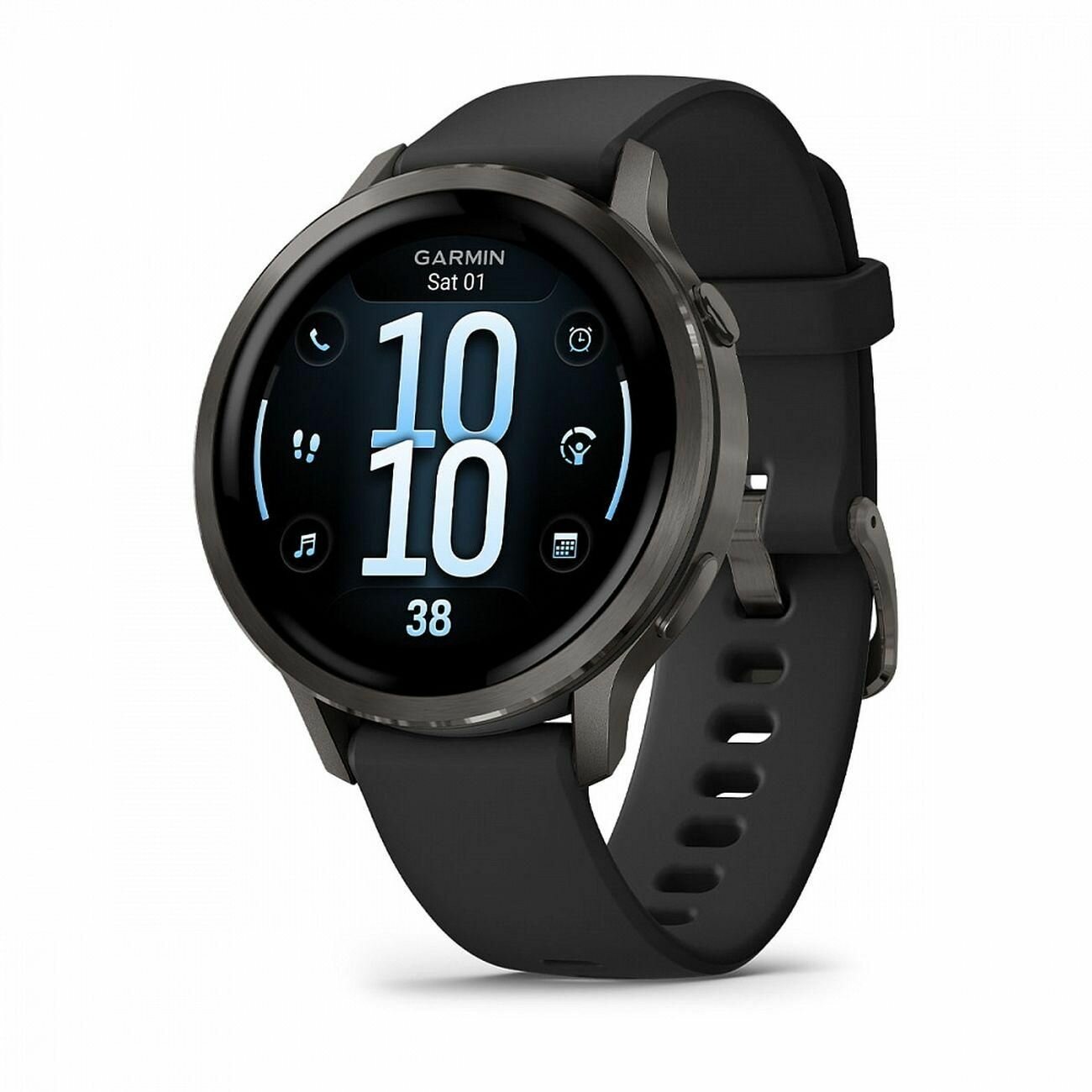 Спортивные часы Garmin Venu 4 черный, черный ремешок 41мм 010-03013-02