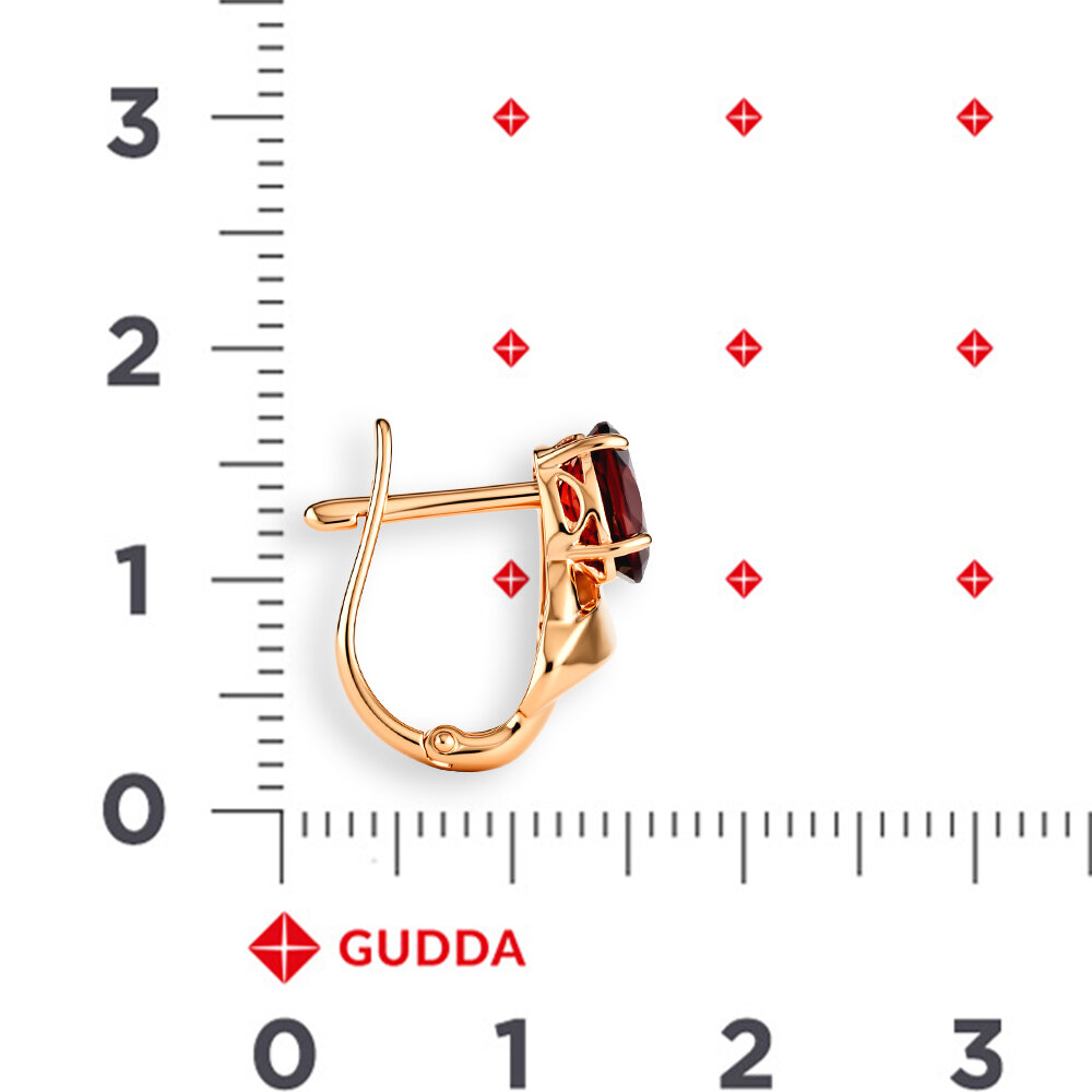Серьги GUDDA, комбинированное золото, 585 проба — фото 1