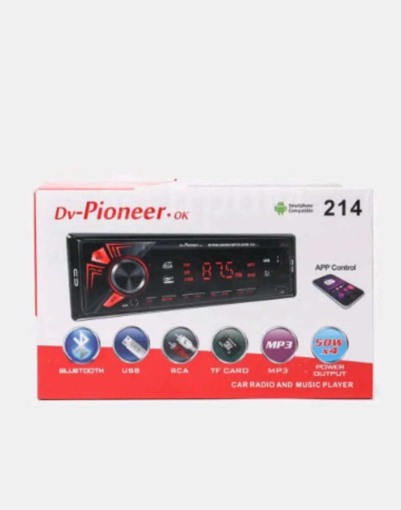 Автомагнитола Пионер 214 (Bluetooth/USB/AUX/FM)