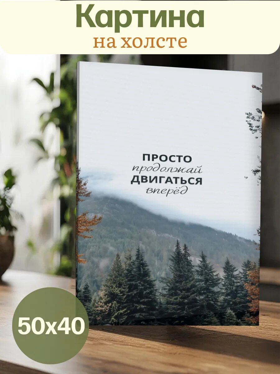 Картина 40х50 Мотивация Дисциплина Эстетика Успех Цитата