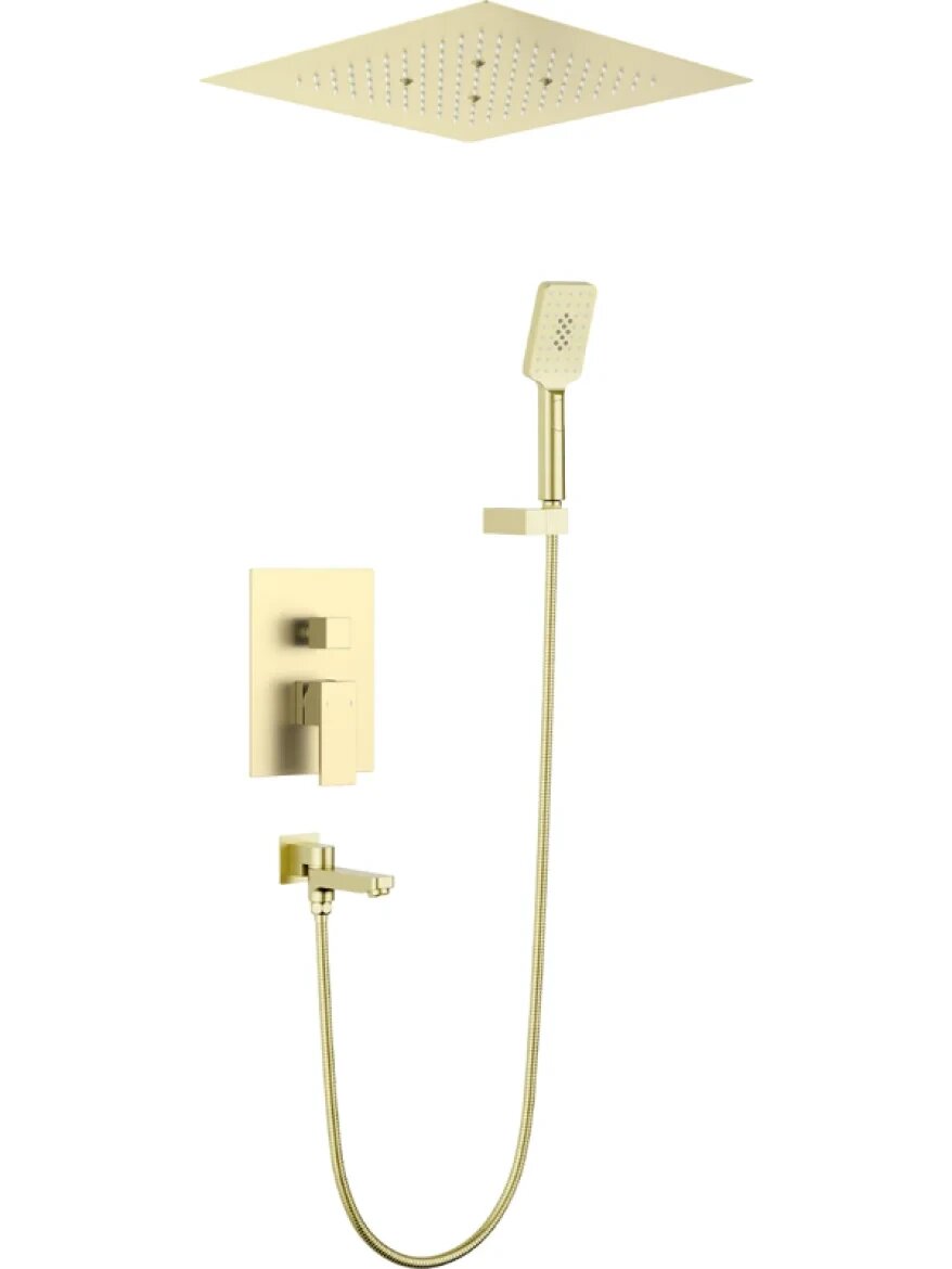 Душевой комплект Timo Selene SX-2039/17SM С внутренней частью, золото матовое, Пластик, матовая, матовое золото