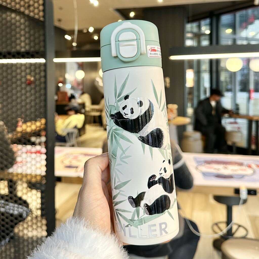 Panda series vacuum water bottle with 612 hour heat retention for camping and gift situations style f 420ml