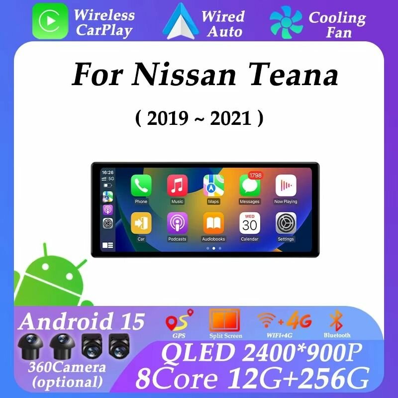 Speed SDavi Для Nissan Teana 2013-2018 8+128GB 12.3_ Дюймов Экран Carplay Huawei Hicar