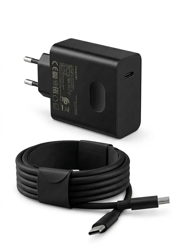 Зарядка для ноутбука Huawei Type-C 65W (5V-2A, 9V-2A, 12V-2A, 15V-3A, 20V-3.25A), зарядное устройство HW-200325EP0, черный блок питания с вилкой