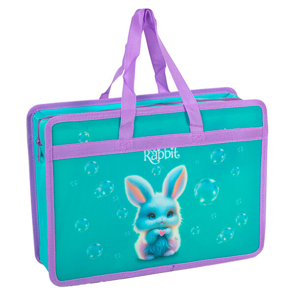 Папка для труда deVente А4 молния сверху Little Rabbit, количество: 1 шт