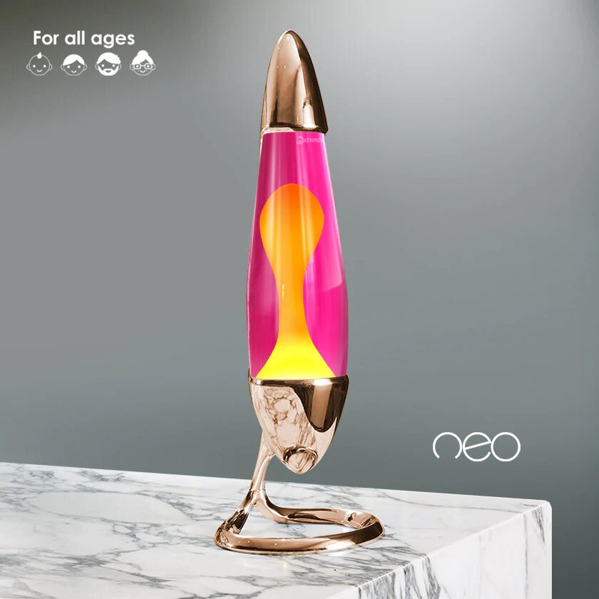 Лава-лампа Mathmos Neo Жёлтая/Розовая Copper