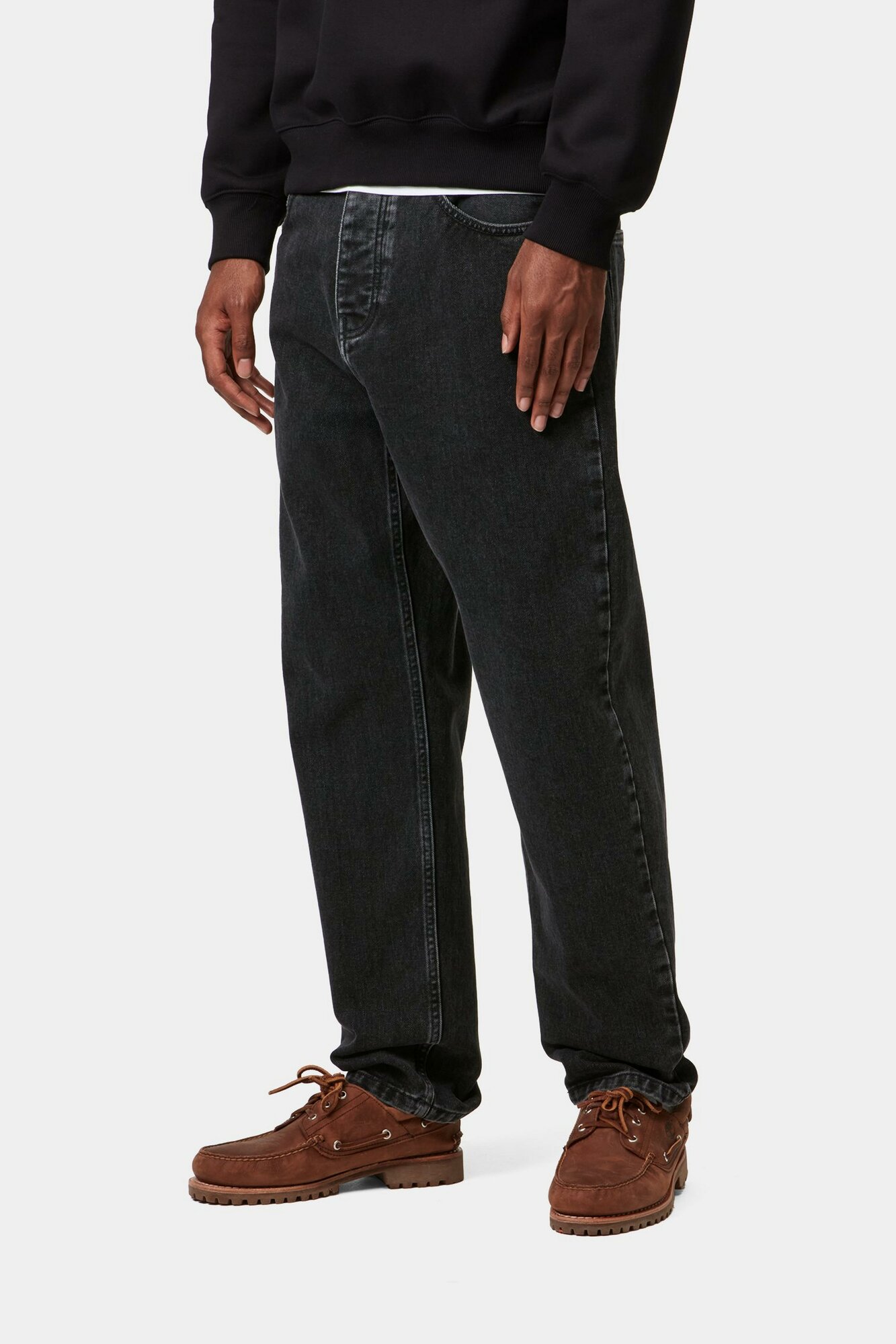 Джинсы бананы Carhartt WIP Newel Pant, размер 32, черный — фото 1