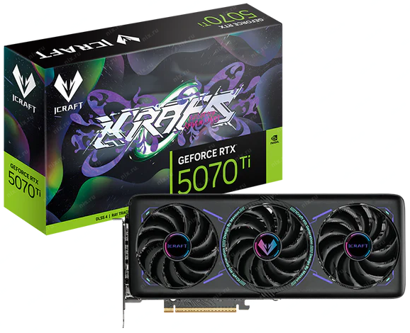 MS-RTX5070Ti iCraft OC16G Видеокарта MAXSUN MS-RTX5070Ti iCraft OC16G//RTX5070Ti HDMI, 3*DP, 16G, D7