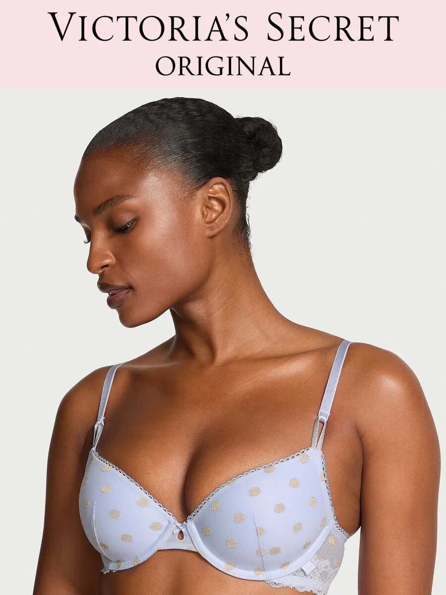Бюстгальтер Victoria's Secret Sexy Tee Sheer Heritage Shimmer Dot Lightly Lined Demi Bra