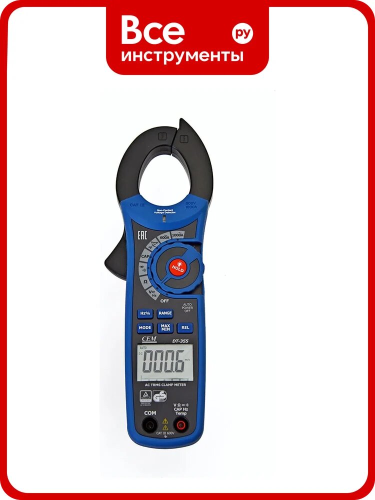 Токовые клещи для измерения переменного тока СЕМ DT-355 480465