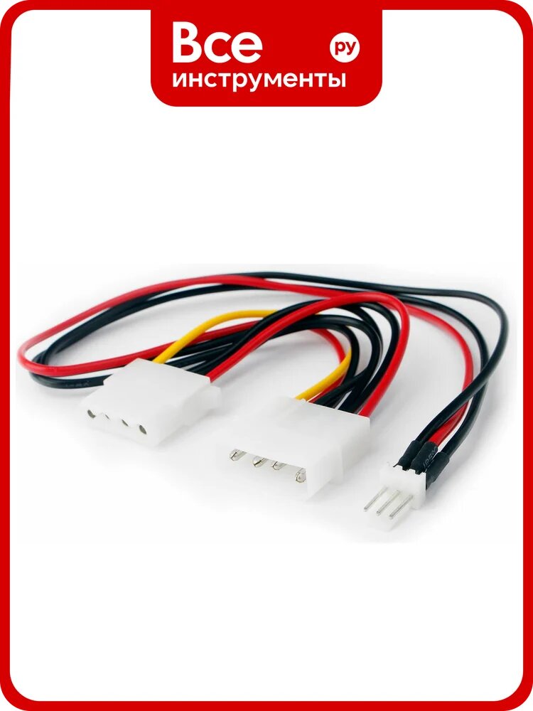Кабель питания Cablexpert для вентилятора 12V, molex -> molex + 3pin, 15см CC-PSU-5