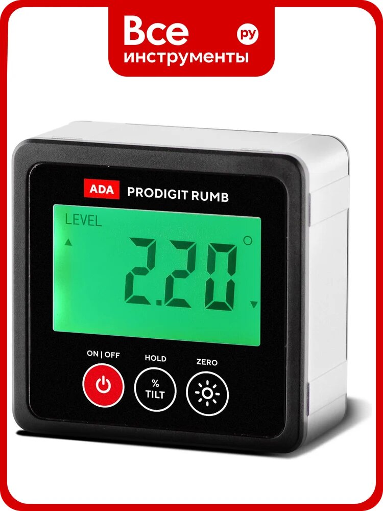 Цифровой уровень/угломер ADA Pro-Digit RUMB А00481, пластик, для измерения относительных углов