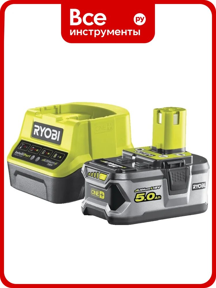 Набор Ryobi ONE+ RC18120-150 5133003366 аккумулятор (18 В; 5.0 А*ч; Li-Ion) и зарядное устройство RC18120