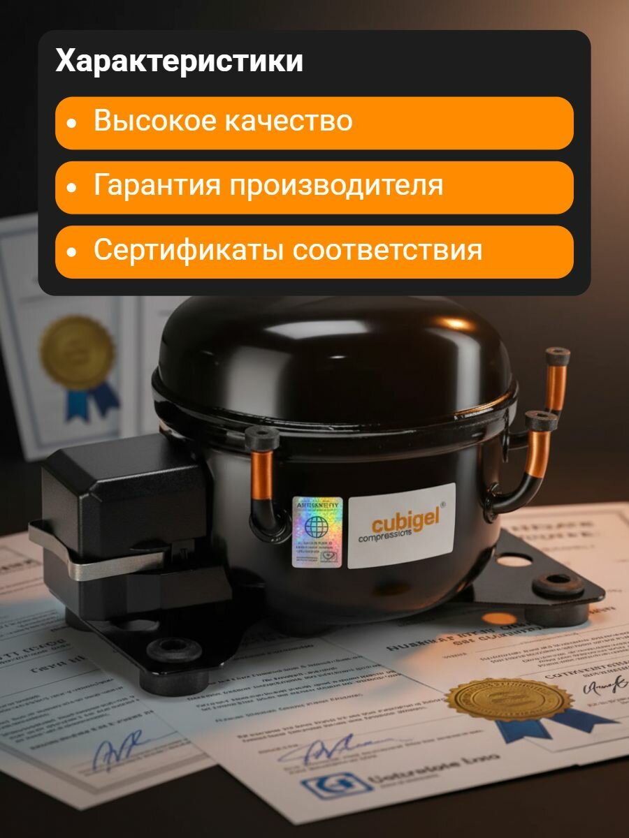 Компрессор Cubigel GL99AA -186Вт- фреон R-134a — фото 1