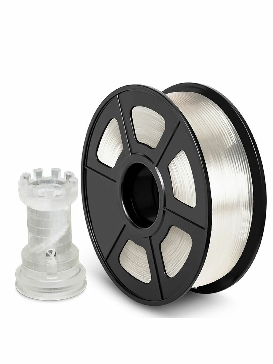 Филамент NVPRINT PLA Transparent для 3D печати диаметр 1.75мм длина 330 метров масса 1 кг