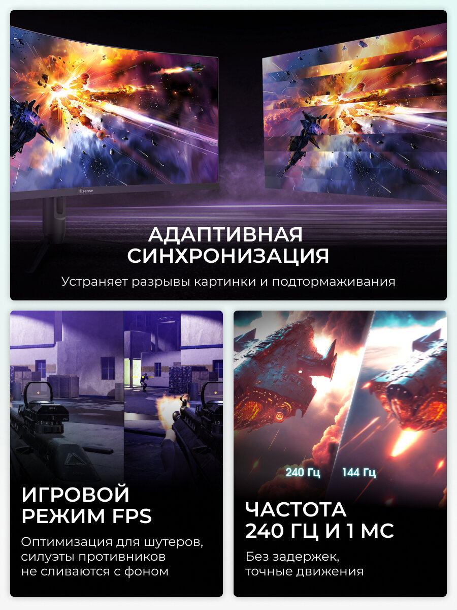 Монитор Hisense 34G6Q PRO (2026), Ultra WQHD — фото 1