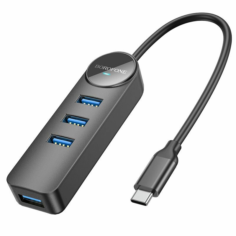 USB-C хаб BOROFONE DH5 / 4xUSB3.0 / 0.2м