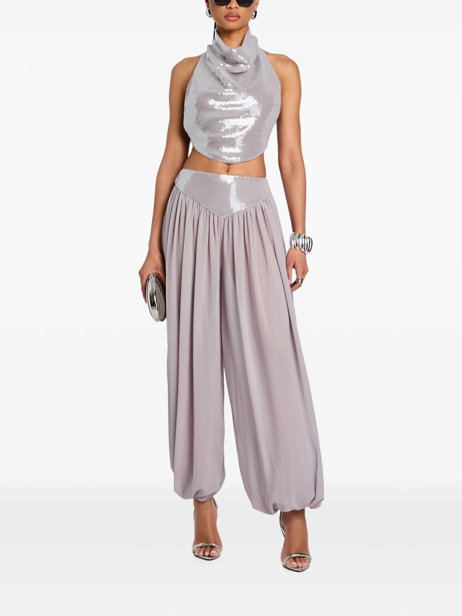 Топ Retrofete Pyna sequin-embellished top, размер 34 — фото 1