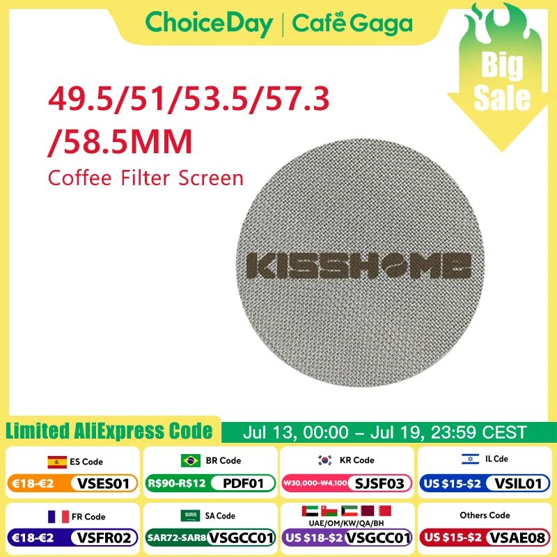 Фильтры для эспрессо KISSHOME, 58.5mm, 1.7mm 150 micron