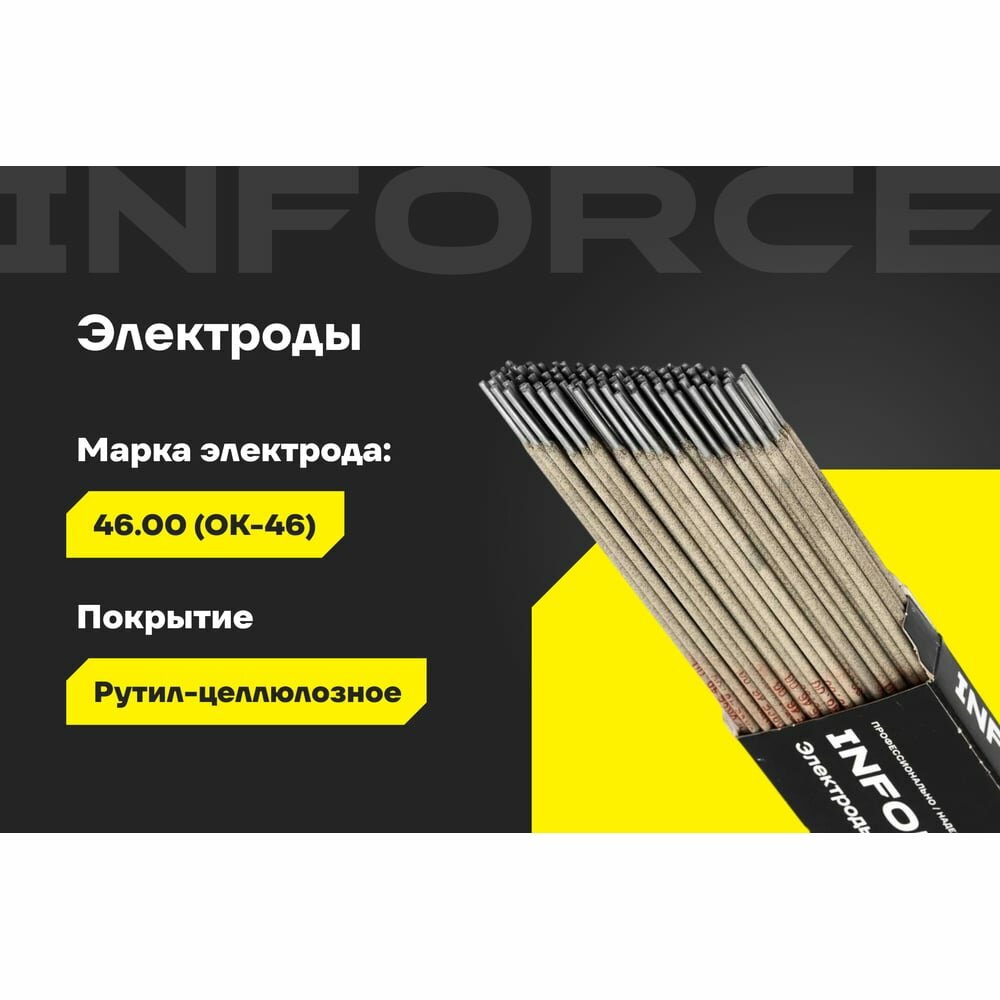 Электроды 46.00 (2 мм; 1 кг) Inforce IWET-2010O-46 — фото 1