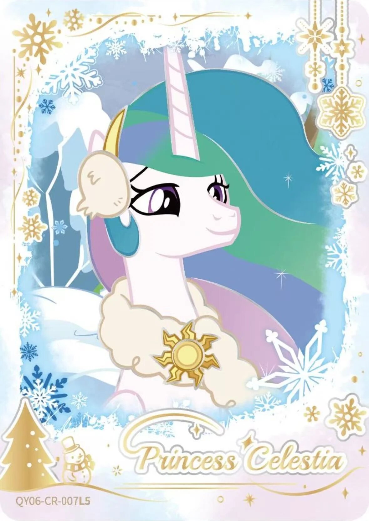 Коллекционная карточка My Little Pony Princess Celestia, QY06-CR-007