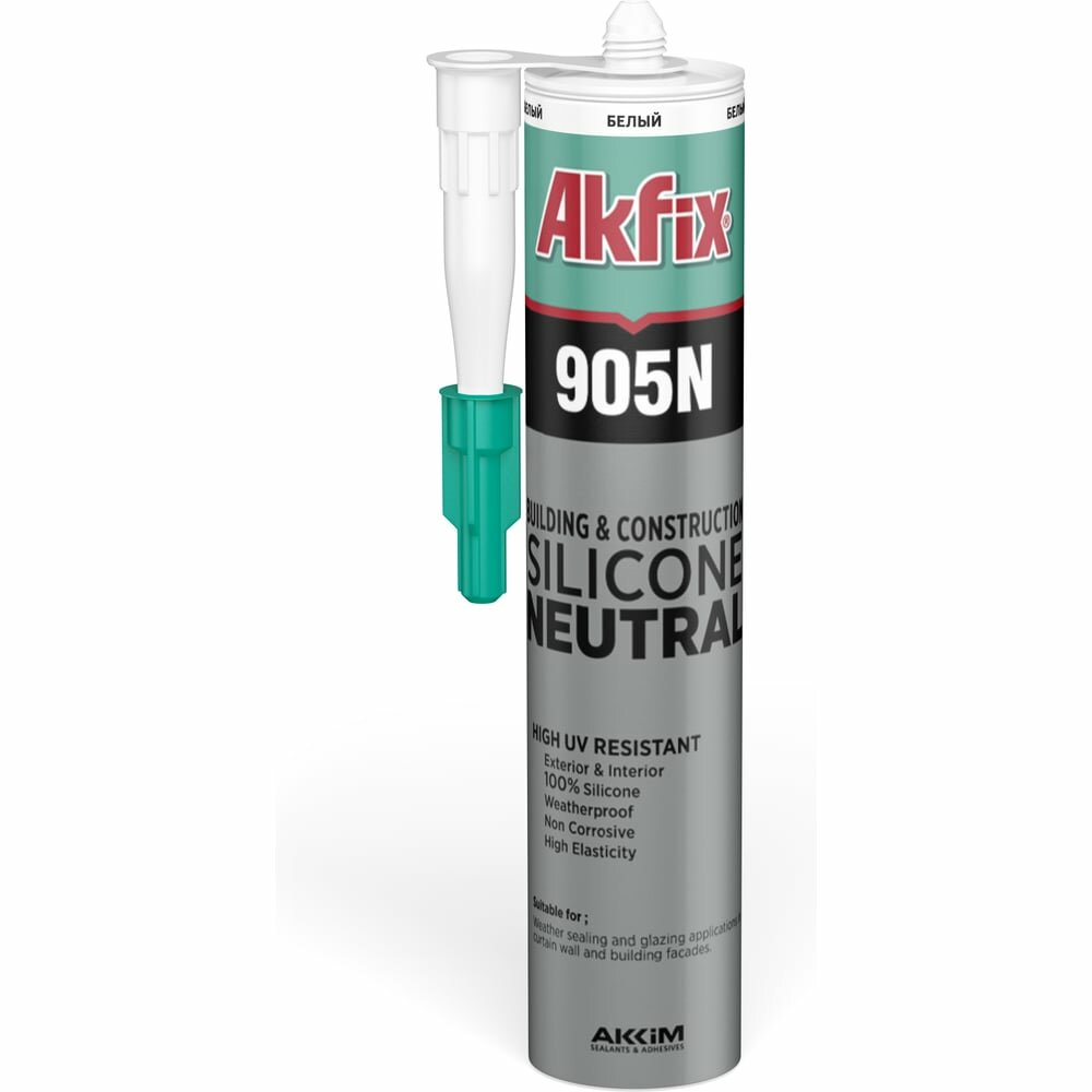 Нейтральный силикон Akfix 905N 310 мл. Белый SA512