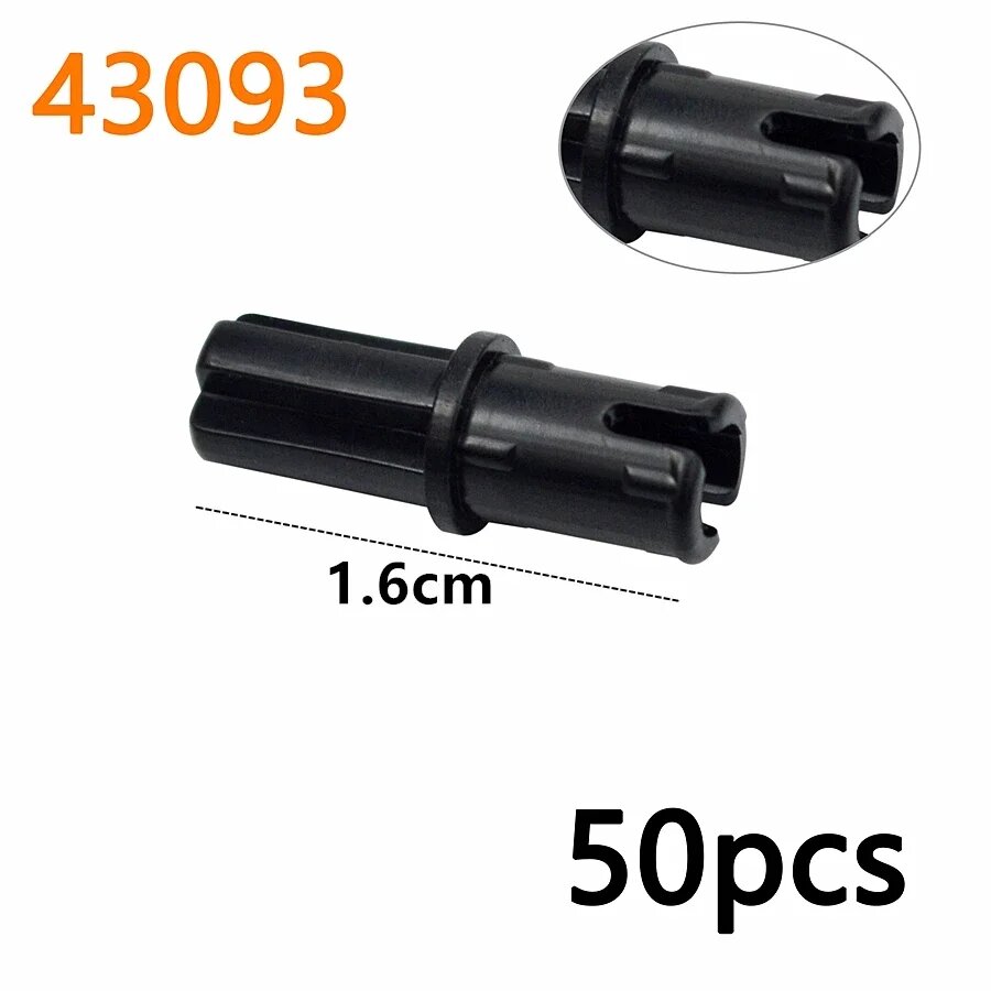 Черные ледо Technic Bolts 43093-Black, 50 шт