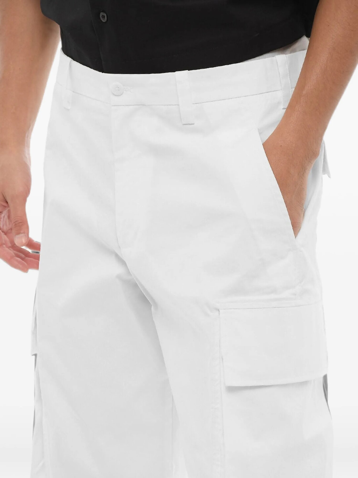 Брюки Neil Barrett Fireman trousers, размер 50, бежевый/белый — фото 1