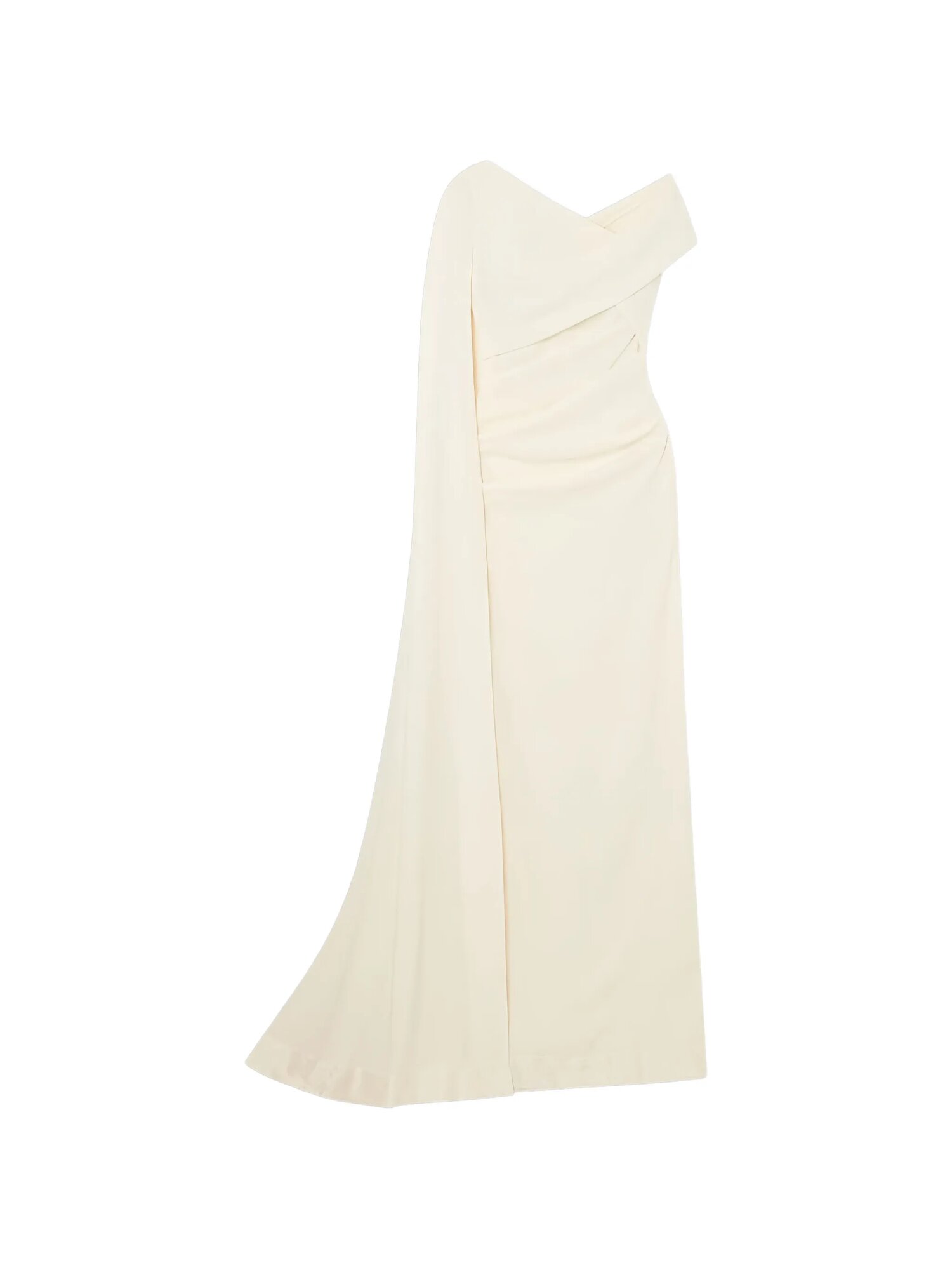 Платье Cape-effect ruched-detail maxi dress