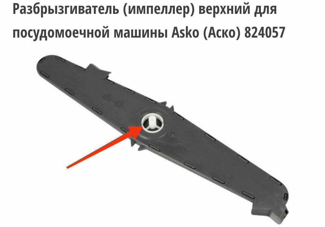Фиксатор Разбрызгивателя верхнего для посудомоечной машины Asko и Gorenje(Арт.824057)