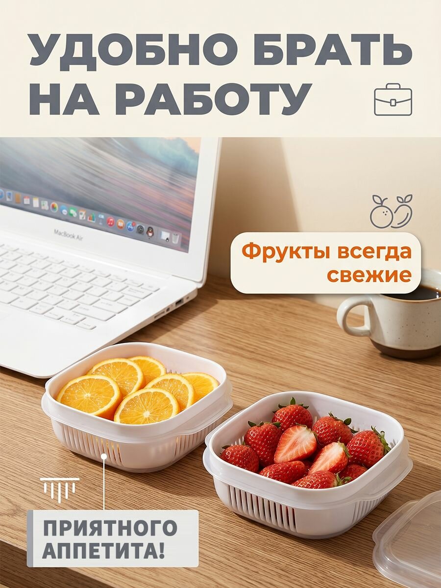 Пластиковый контейнер для риса с крышкой, порционная упаковка для круп и овощей, подходит для холодильника и морозильника