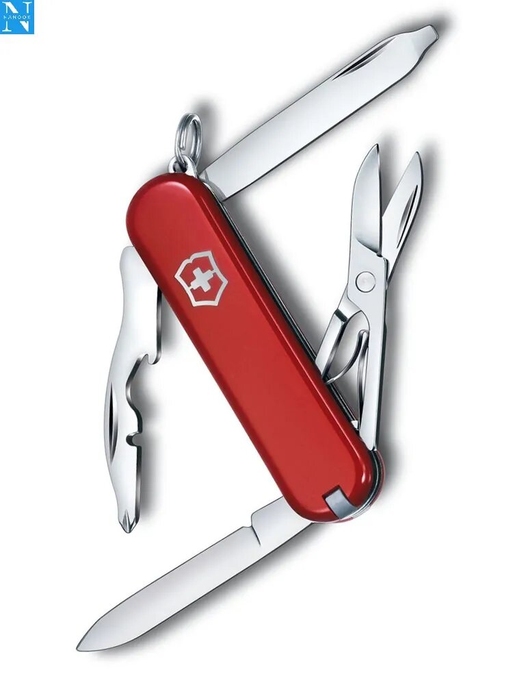 Нож-брелок Victorinox Rambler 0.6363, 58 мм, 10 функций, красный