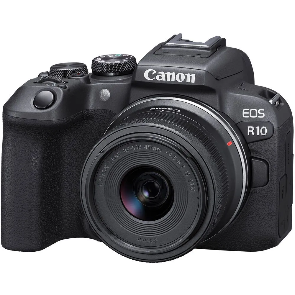 Беззеркальный фотоаппарат Canon EOS R10 Kit 18-45mm IS STM，черное