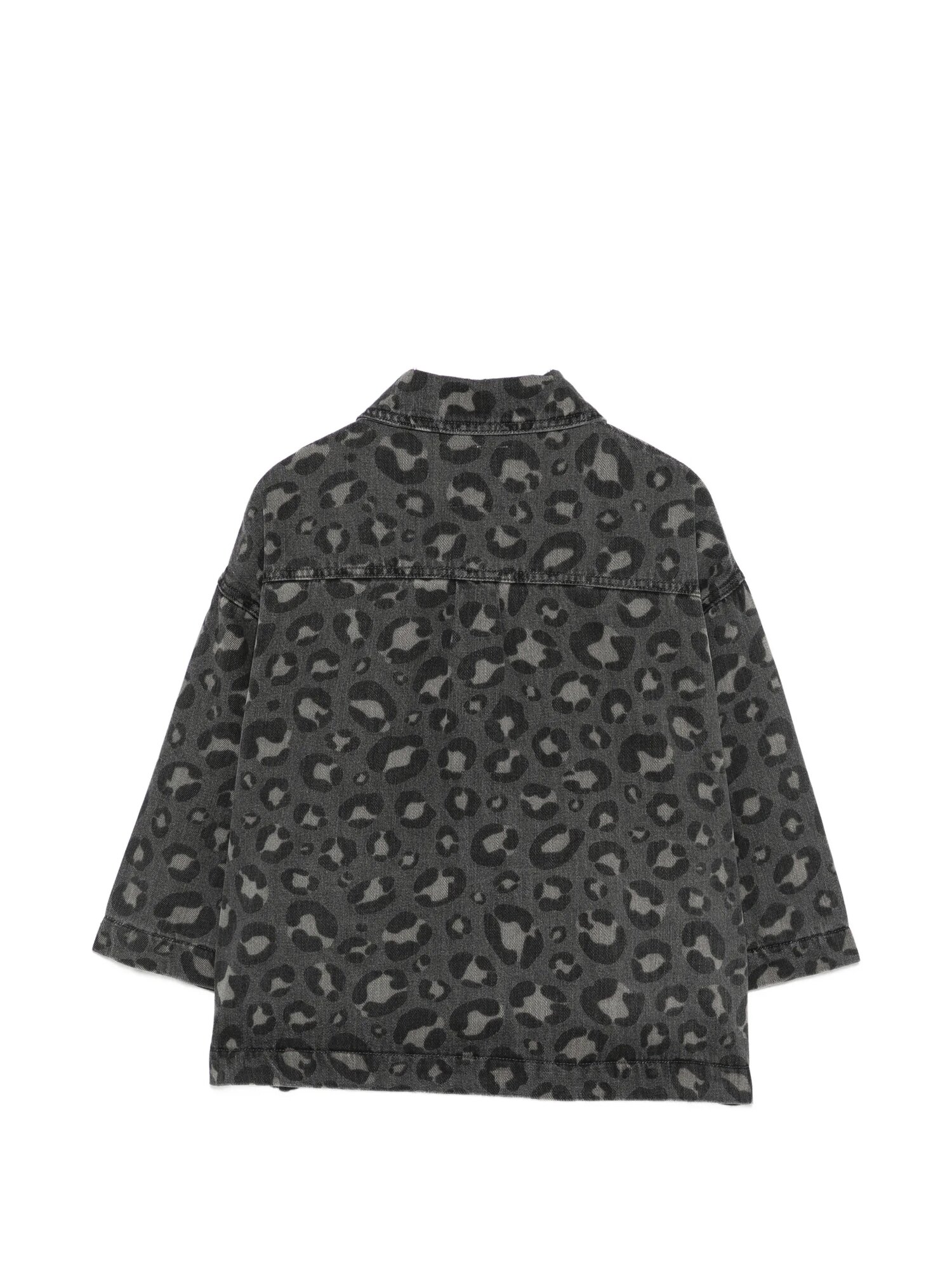 Куртка DOUUOD Kids Leopard-print denim jacket, размер 2 года, серый/синий/голубой — фото 1