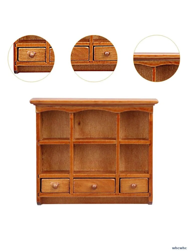 1/12 Мини шкаф для кукольного домика 7,3 см x 2,6 см x 8,4 см