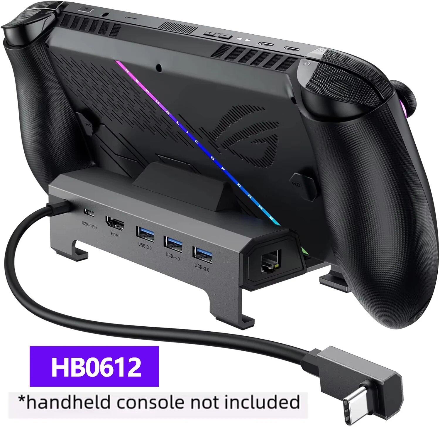 Док-станция ROG Xbox Ally X 6-в-1 с поддержкой 4K@120Hz для ASUS ROG Xbox Ally/Xbox Ally X, HDMI 2.1/3USB 3.0/зарядка 100W - HB0612