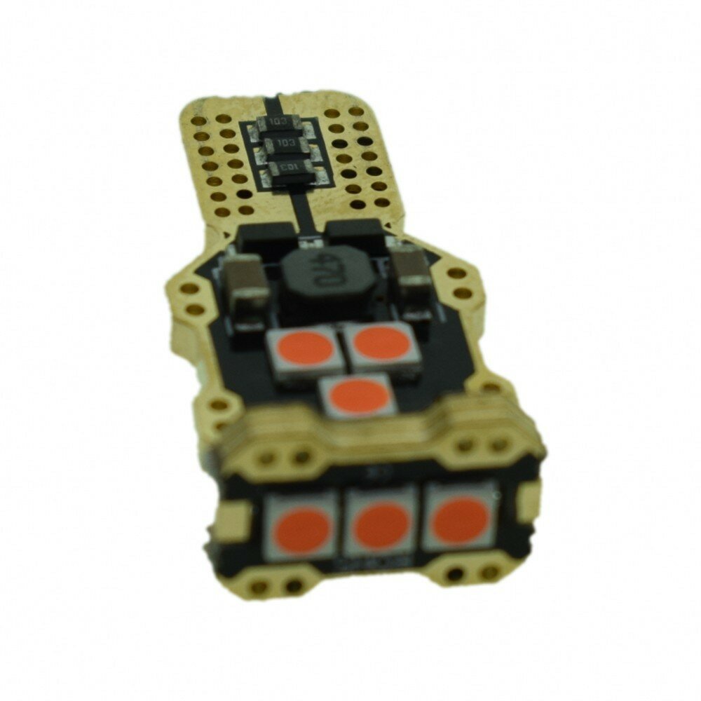 Светодиодная лампа T15 2835 9SMD 24В широкий диапазон регулируемая автомобильная задняя фара с золотой каймой - Белый