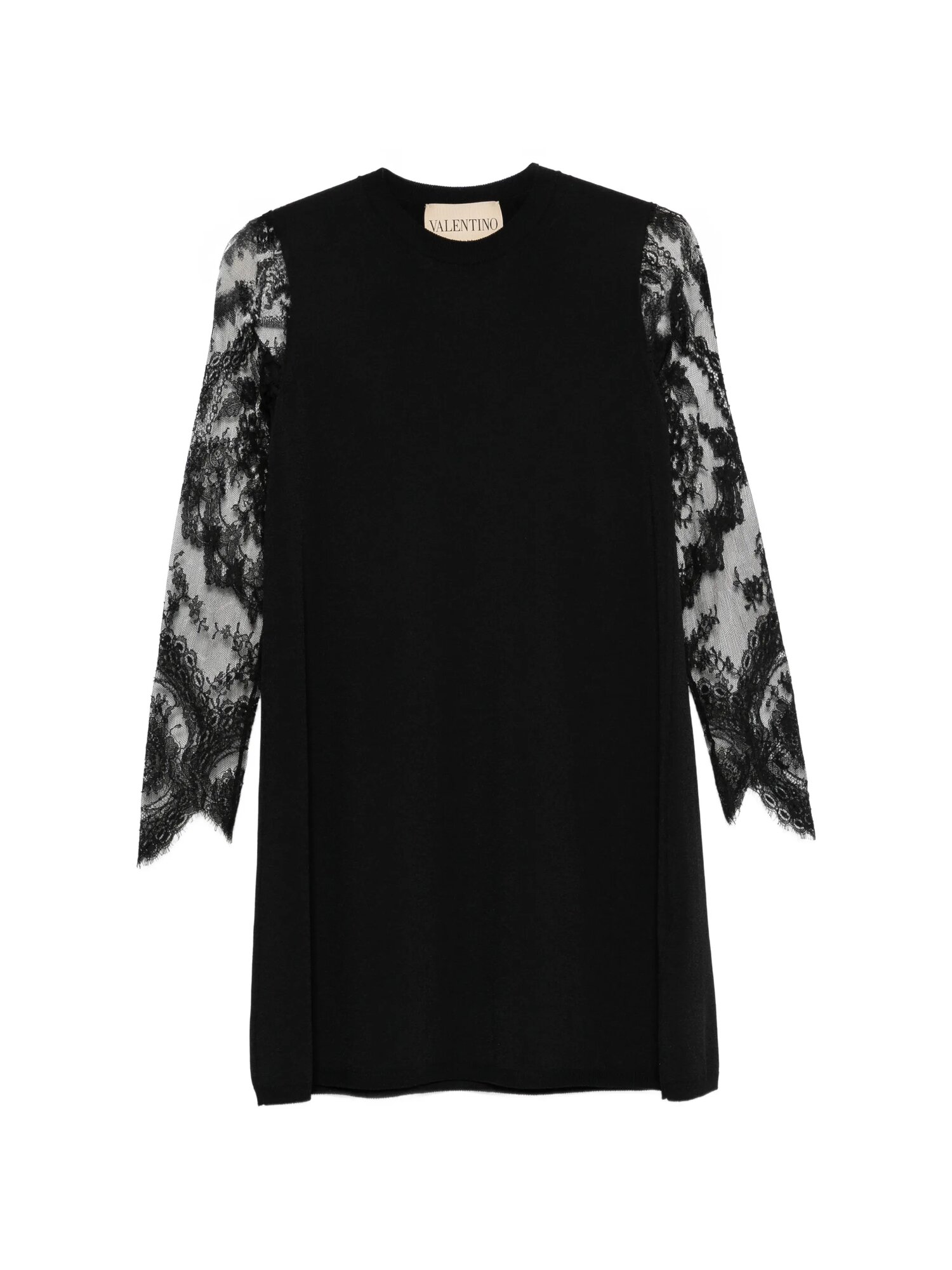 Платье Lace-sleeve mini dress