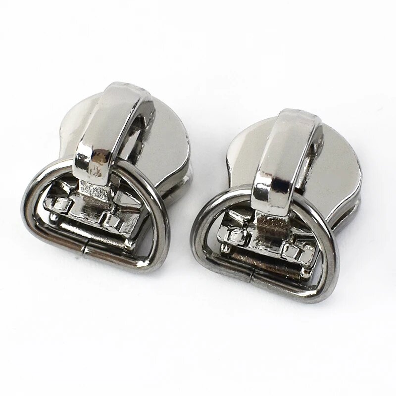 Металлические бегунчики для молнии Meetee 5#, 20/50 шт Silver-ForMetal, 50Pcs