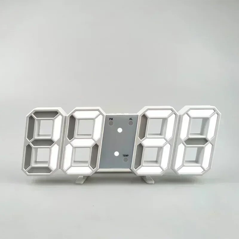 Цифровые часы LED для дома Белый, White 1pcs